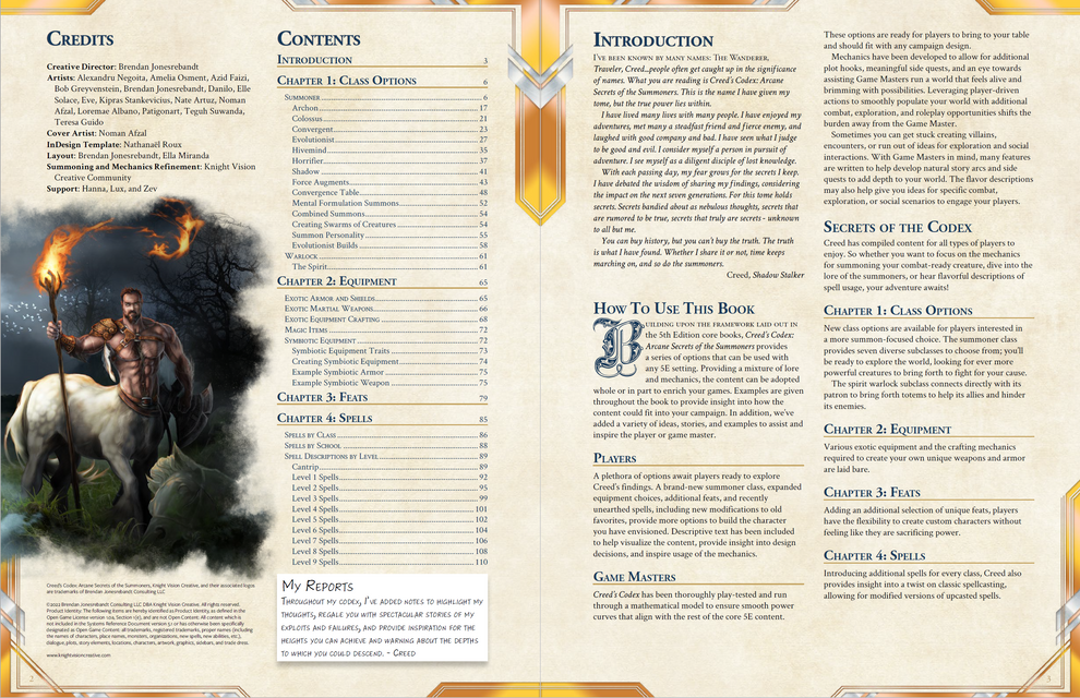 Creed's Codex: Arcane Secrets of the Summoners – Knight Vision Creative